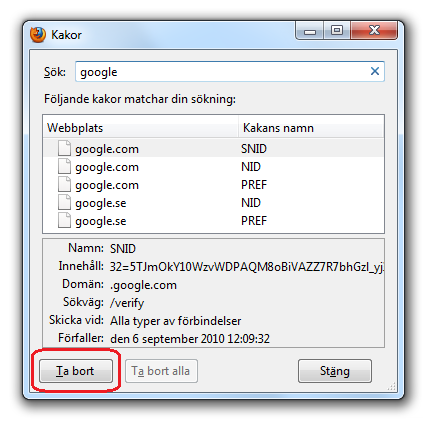 Rensa kakor och webbplatsdata i Firefox | Firefox Hjälp