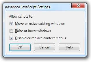 互動式網頁的 JavaScript 偏好設定 | Firefox 說明
