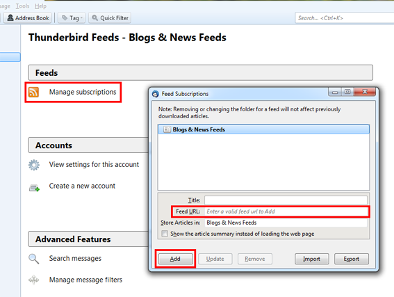 How to Subscribe to News Feeds and Blogs | Thunderbird Help