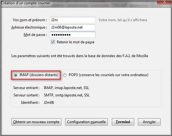 Transformer un compte Pop en Imap | Assistance de Thunderbird