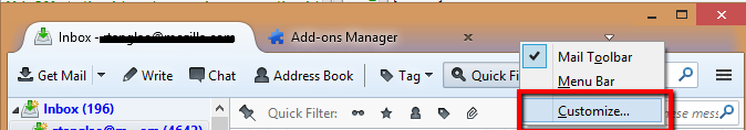 How to Customize Toolbars | Thunderbird Help