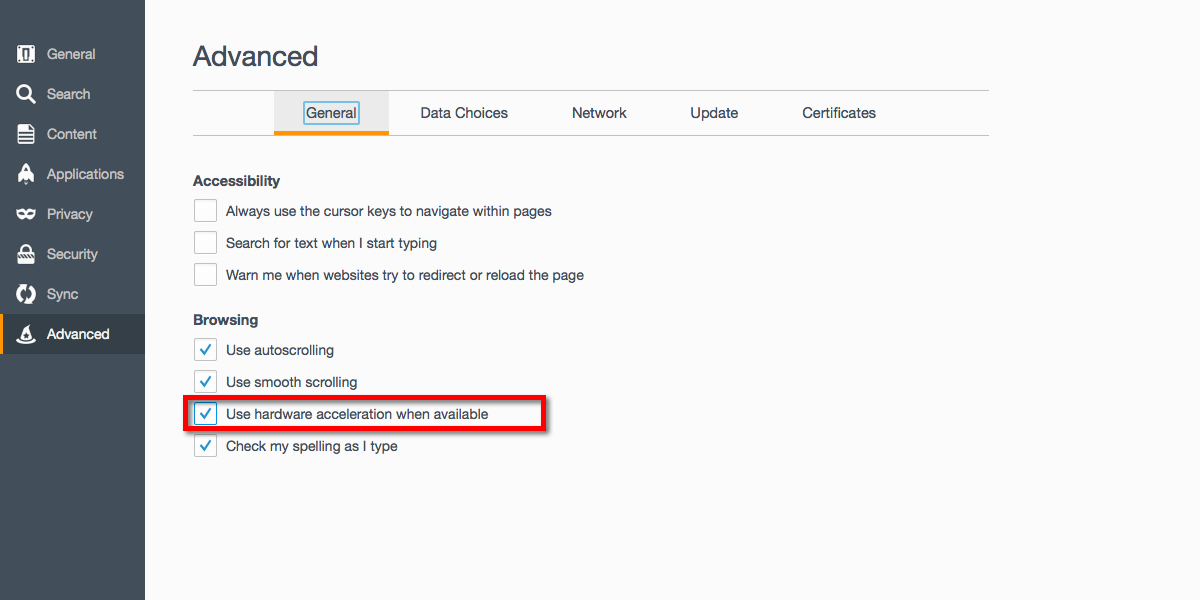升級顯示卡驅動程式以使用硬體加速與 WebGL | Firefox 說明