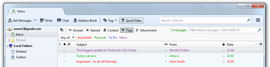 Message Tags - Categorize your email in Thunderbird | Thunderbird Help