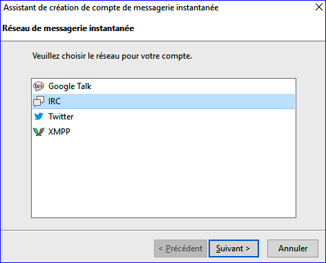 Messagerie instantanée et Tchat | Assistance de Thunderbird