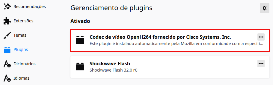 Por que existe um plugin OpenH264 no Firefox? | Ajuda do Firefox