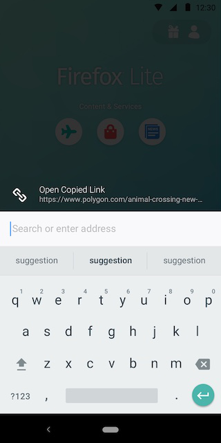 Firefox Lite enhanced search with Awesome bar | Firefox Lite Help