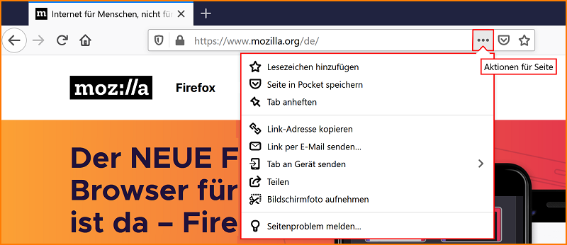 Erste Schritte mit Firefox – Überblick über die wichtigsten Funktionen ...