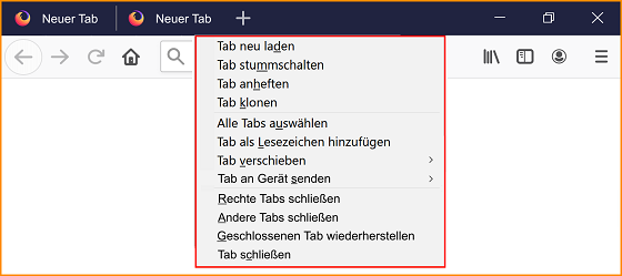 Tabs verwenden, um viele Webseiten in einem Fenster zu organisieren ...