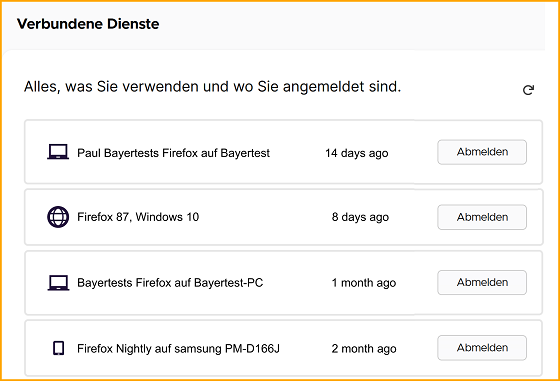 Geräte im Mozilla-Konto verwalten | Mozilla-Hilfe
