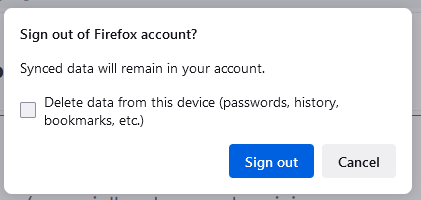 Delete sync data from Firefox by signing out of Firefox Accounts ...