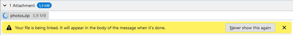Filelink for Large Attachments | Thunderbird Help