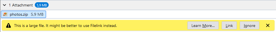 Filelink for Large Attachments | Thunderbird Help