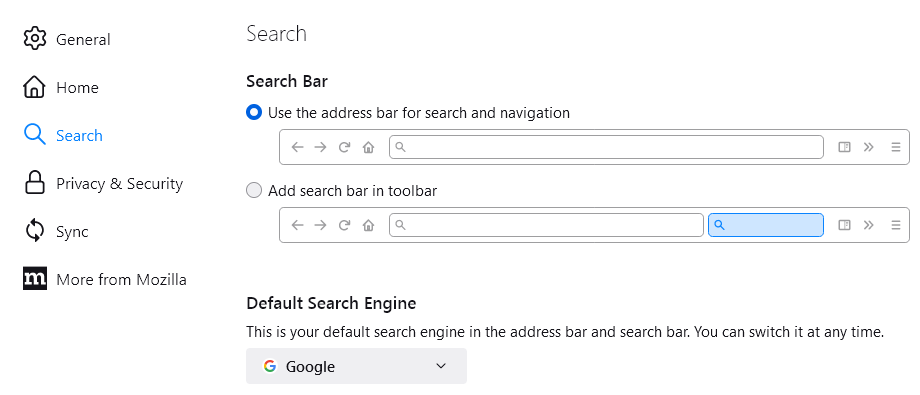 My default search engine changed after updating Firefox | Firefox Help