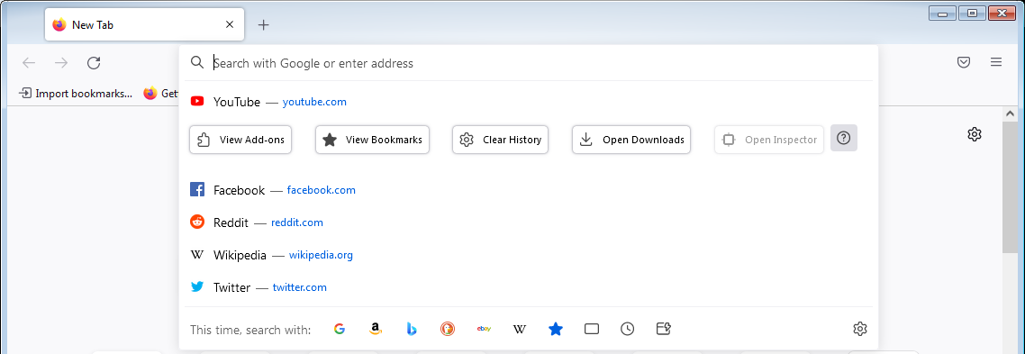 Quick actions in the Firefox search bar | עזרה עם Firefox