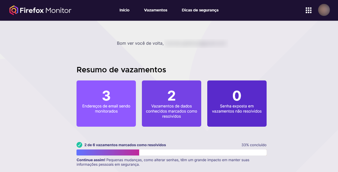 Introdução ao Mozilla Monitor | Ajuda do Mozilla Monitor