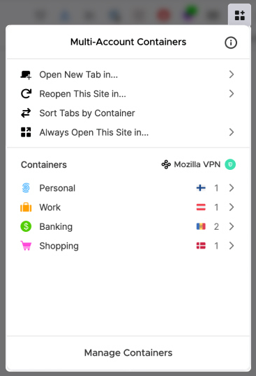 Multi-Account Containers | Firefox Help