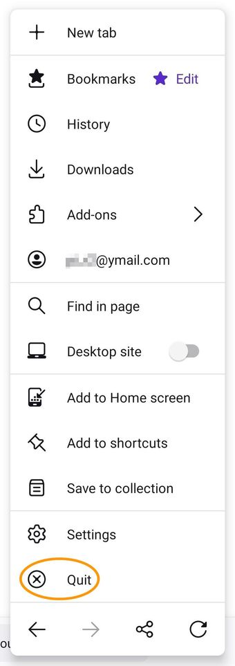 How do I quit Firefox for Android? | راهنمای فایرفاکس برای آندروید