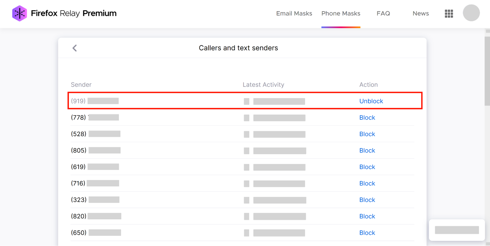 How do I block phone calls or texts to my Relay Phone mask? | Firefox ...
