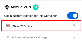 Protect your container tabs with Mozilla VPN | Mozilla VPN Help