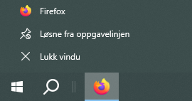 Hvordan feste og løsne Firefox fra oppgavelinjen in Windows 10 og Windows 11 | Firefox-hjelp