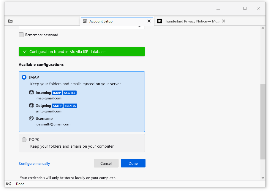 Automatic Account Configuration | Thunderbird Help