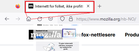 Hvordan velge startside | Firefox-hjelp