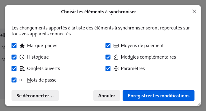 Comment choisir les informations à synchroniser avec Firefox ? | Assistance de Mozilla