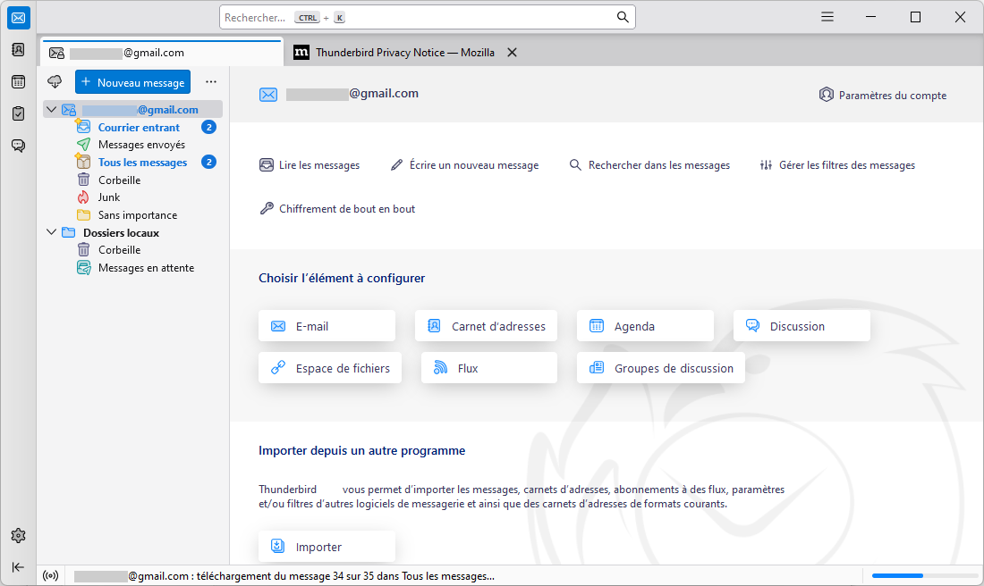 Configuration automatique de compte | Assistance de Thunderbird