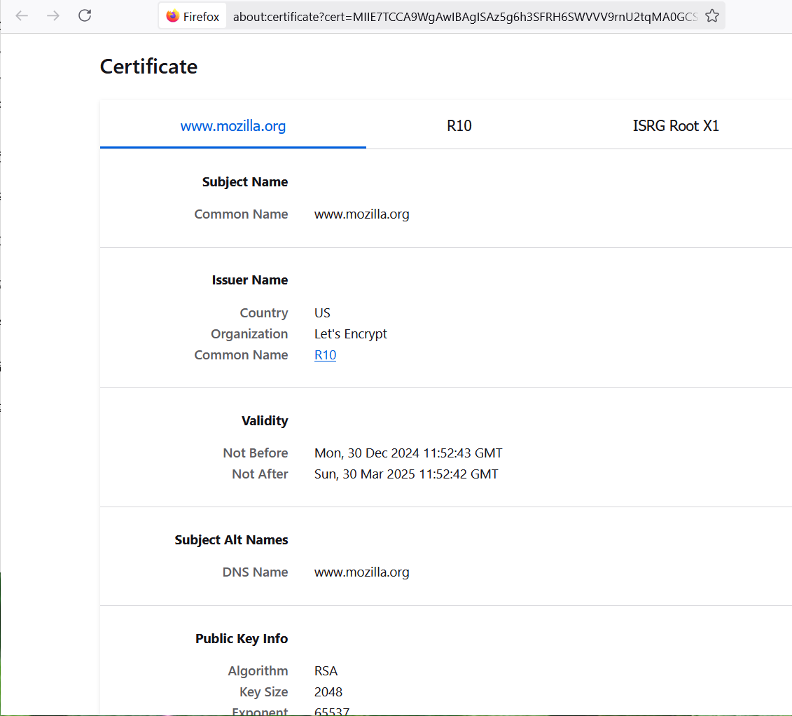 Secure website certificate | Firefox Help