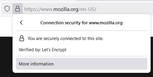 Secure website certificate | Firefox Help