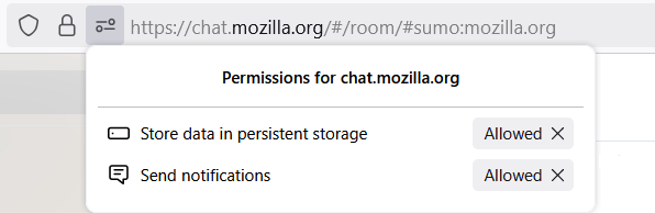 Site Permissions panel | Firefox Help