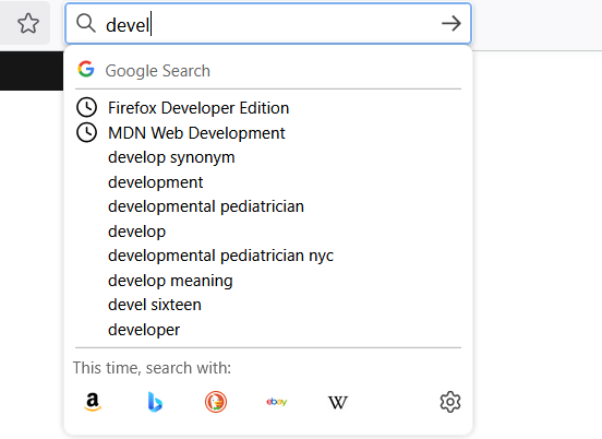 Search suggestions in Firefox | Firefox Help