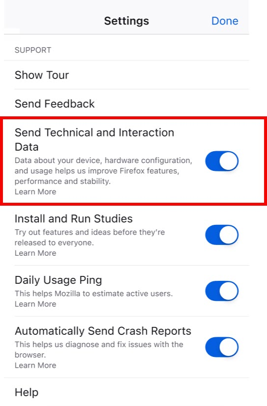 Manage Technical And Interaction Data Collection Settings In Firefox