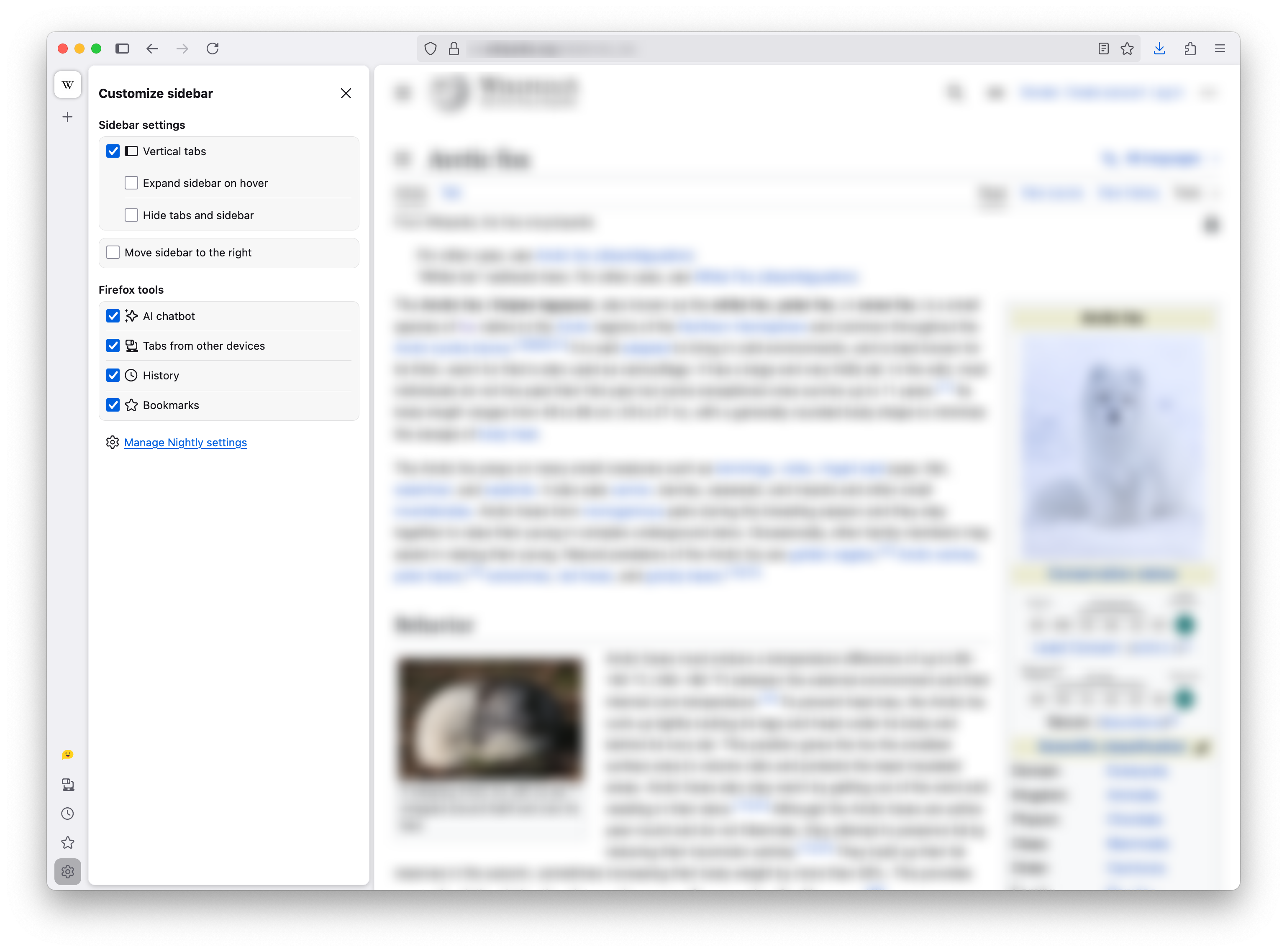 Use the sidebar to access tools and vertical tabs | Firefox Help