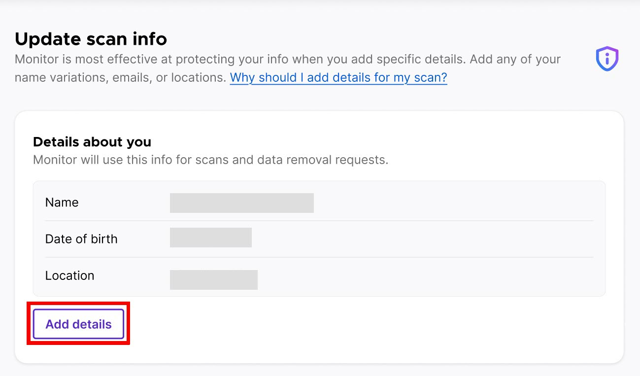 Add or edit your Monitor information | Mozilla Monitor Help