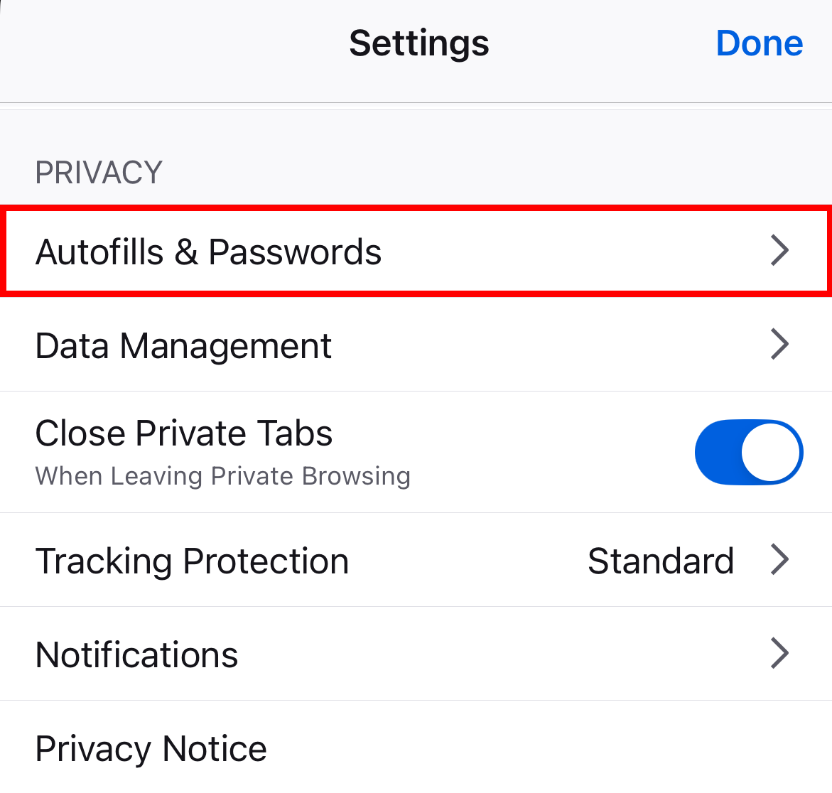 Manage saved passwords in Firefox for iOS | Firefox for iOS Help