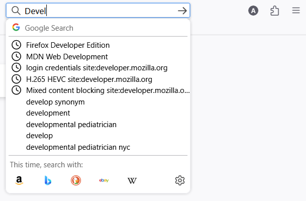 Search suggestions in Firefox | Firefox Help