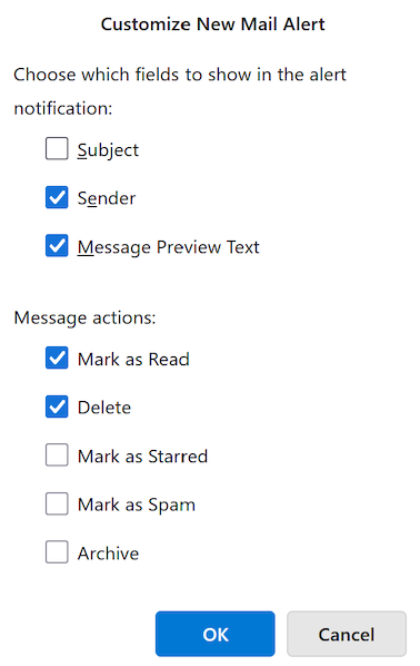 New email notifications in Thunderbird | Thunderbird Help