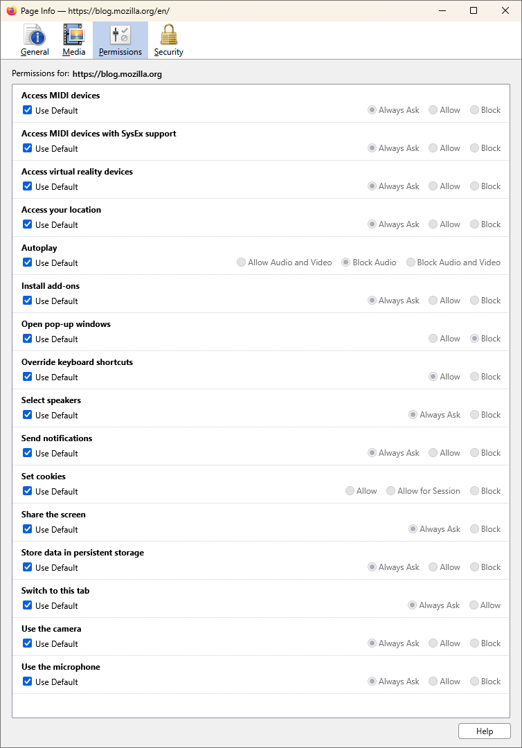 View site information with Page Info | Firefox Help