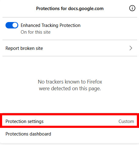 Enhanced Tracking Protection in Firefox for desktop | Firefox Help