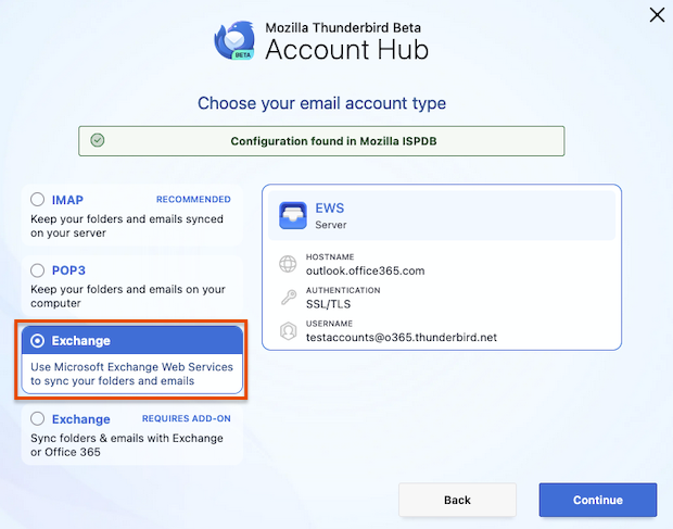Thunderbird and Exchange | Thunderbird Hjälp