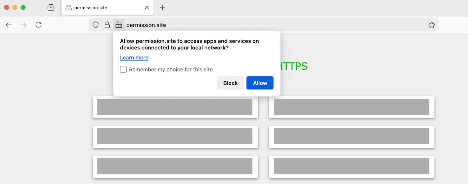 Control personal device and local network permissions in Firefox ...