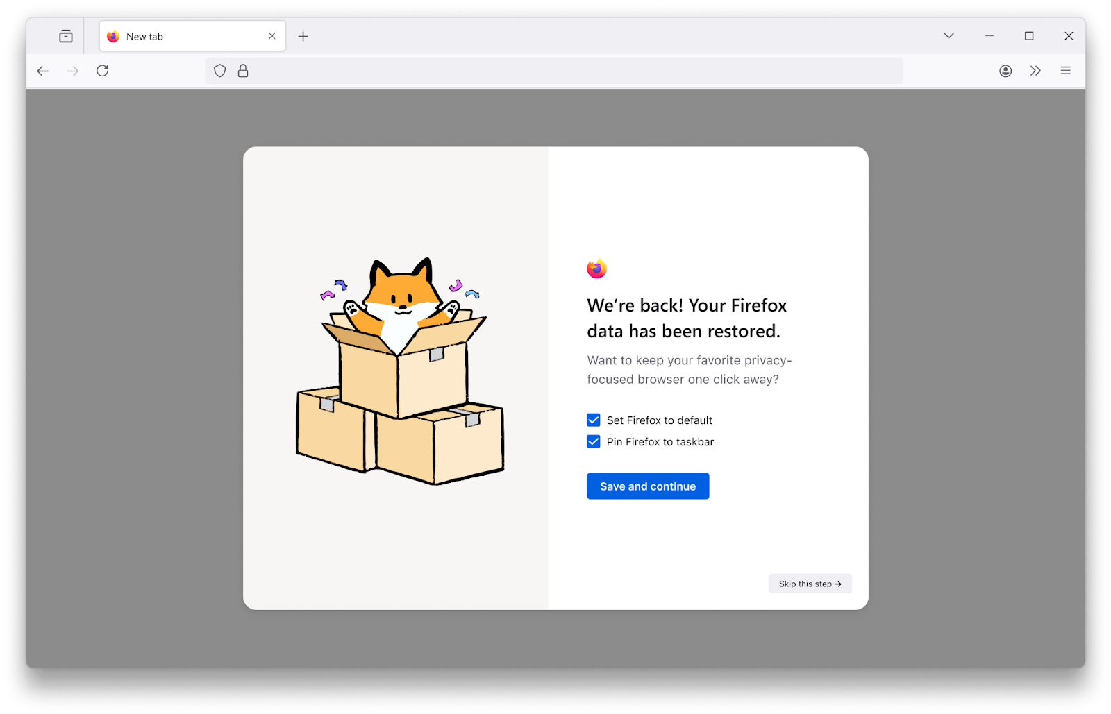 Restore your Firefox browsing data with a backup file | Firefox Help