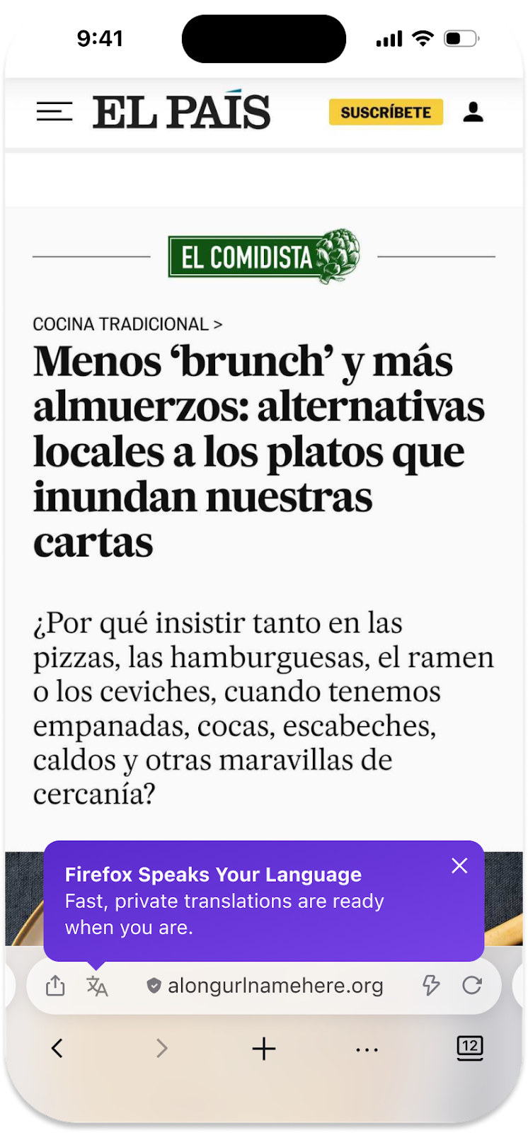 Translate webpages in Firefox for iOS | Trợ giúp về Firefox dành cho iOS