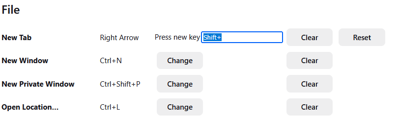 Customize keyboard shortcuts in Firefox | Довідка Firefox