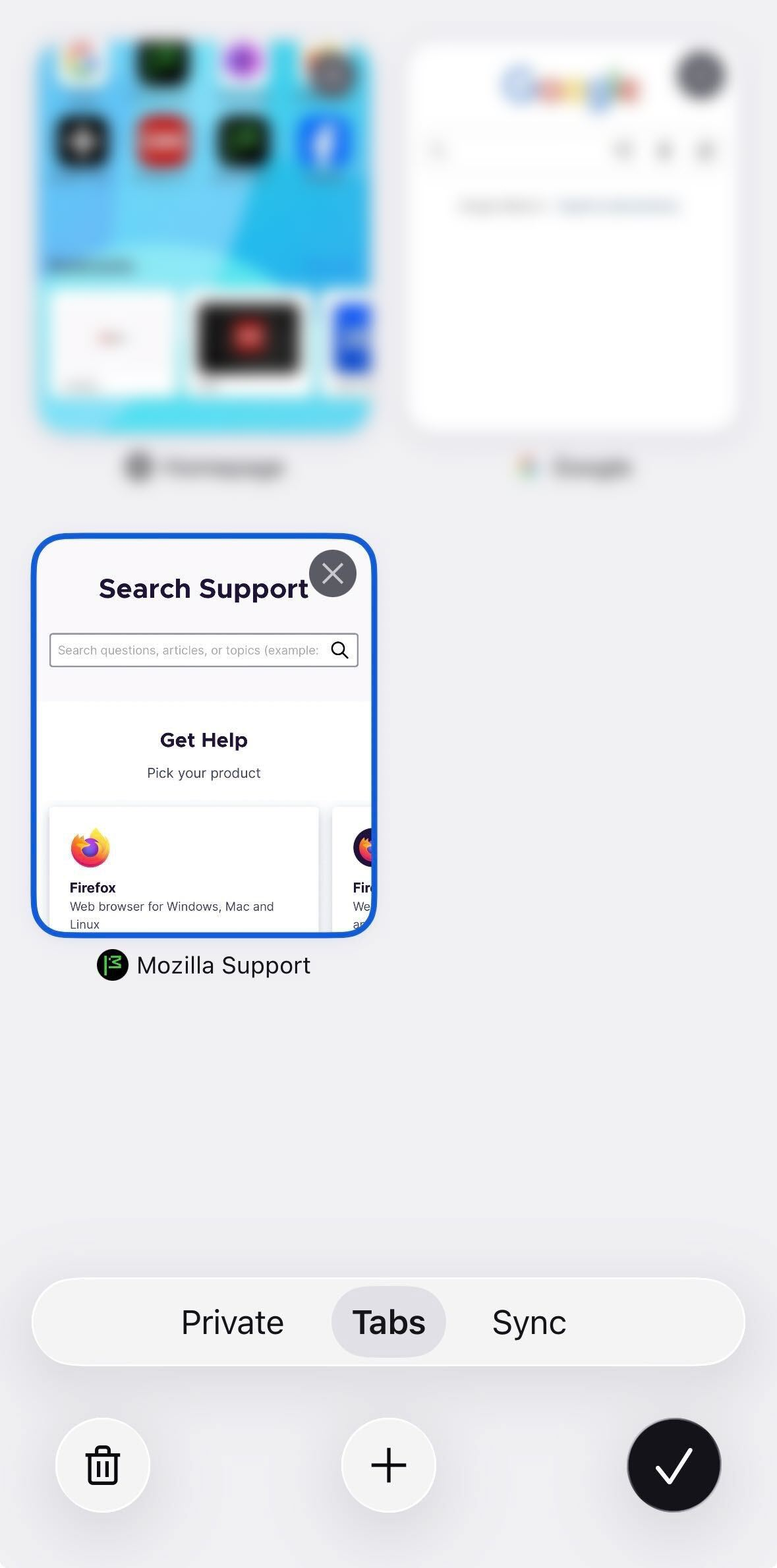 Gérer les onglets dans Firefox for iOS | Assistance de Firefox pour iOS