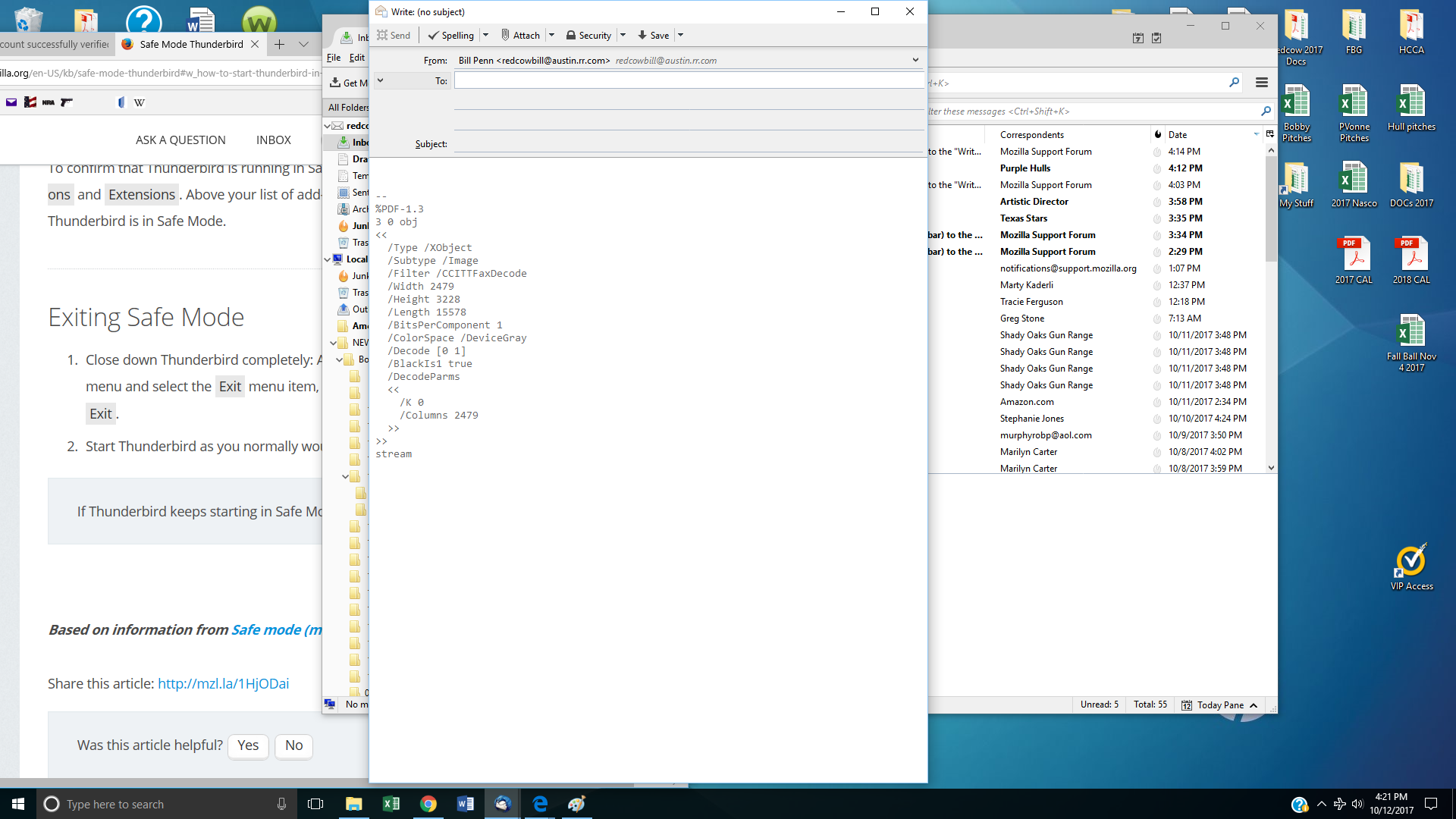 re-instate all tool bars (menu & email tool bar) to the "Write" tab ...