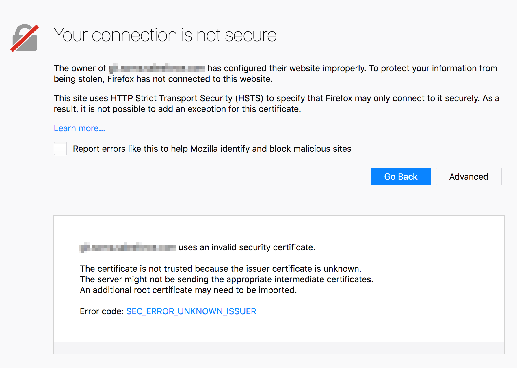 Invalid Security Certificate Add Exception Button Missing Firefox 