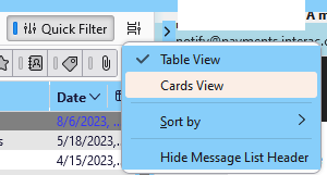 115: I lost my column headers | Thunderbird Support Forum | Mozilla Support