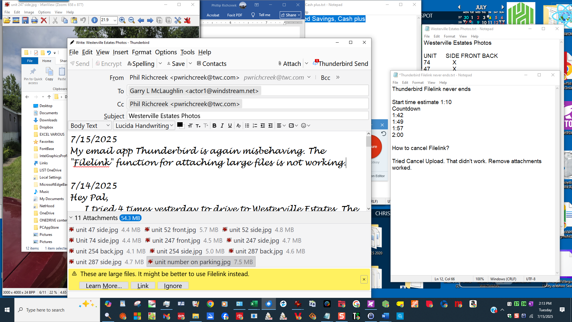 FileLink never ends | Thunderbird Support Forum | Mozilla Support